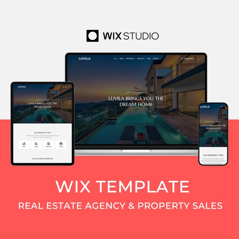 Wix Studio Template for Real Estate | Property Sales Website | Luvila ...