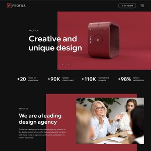 Wix Template for Profile and Personal Landing Page, Modern and Unique ...