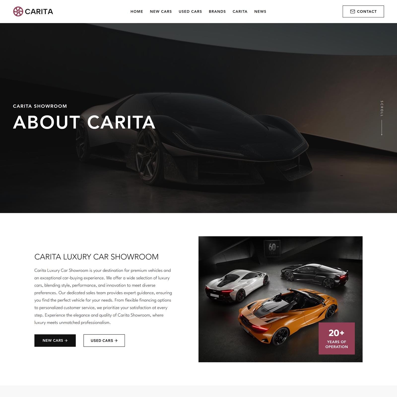 Wix Template for Car Dealer or Car Showrooms | Modern & Luxury Web ...