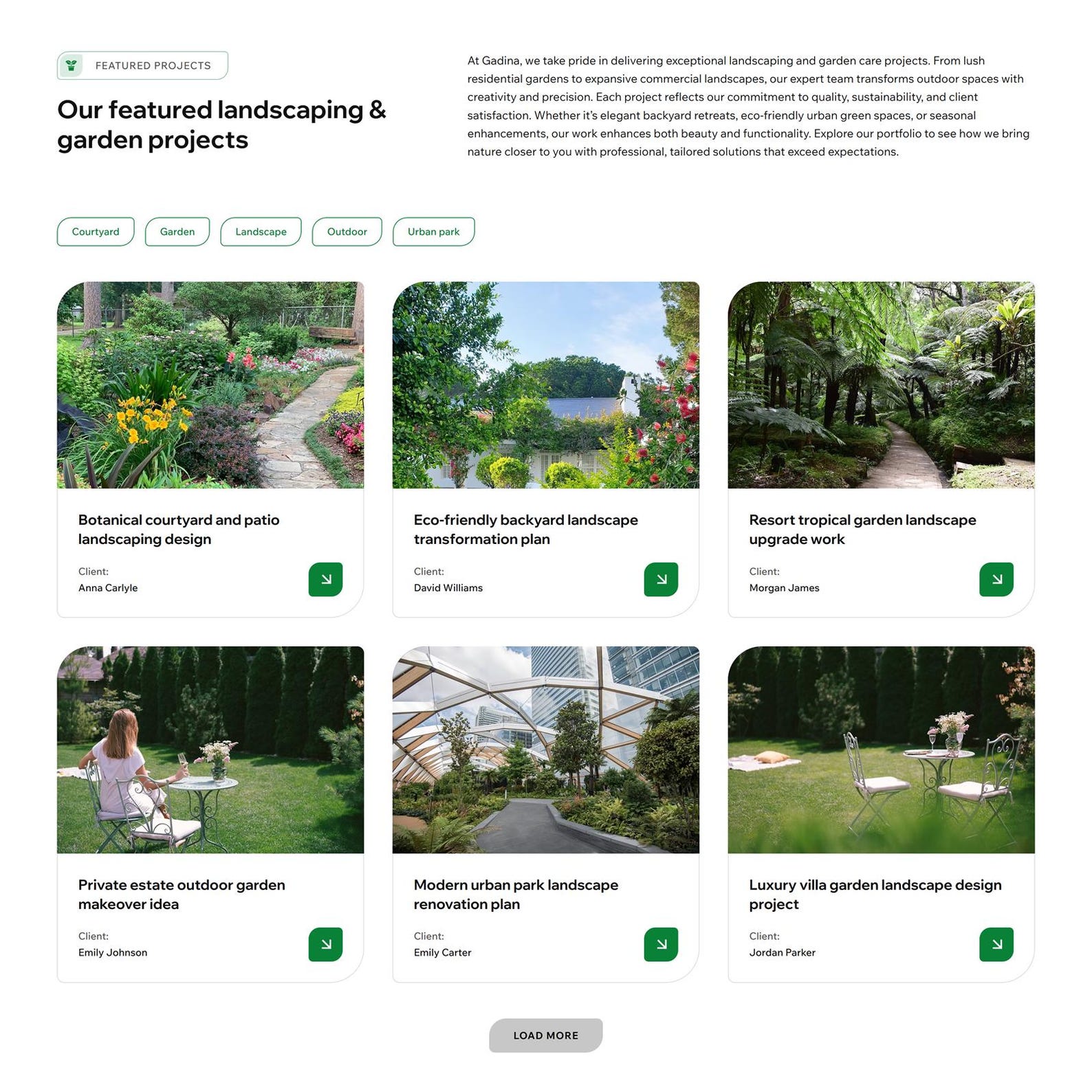 Wix Template for Landscaping, Gardening, Home Decoration Services ...