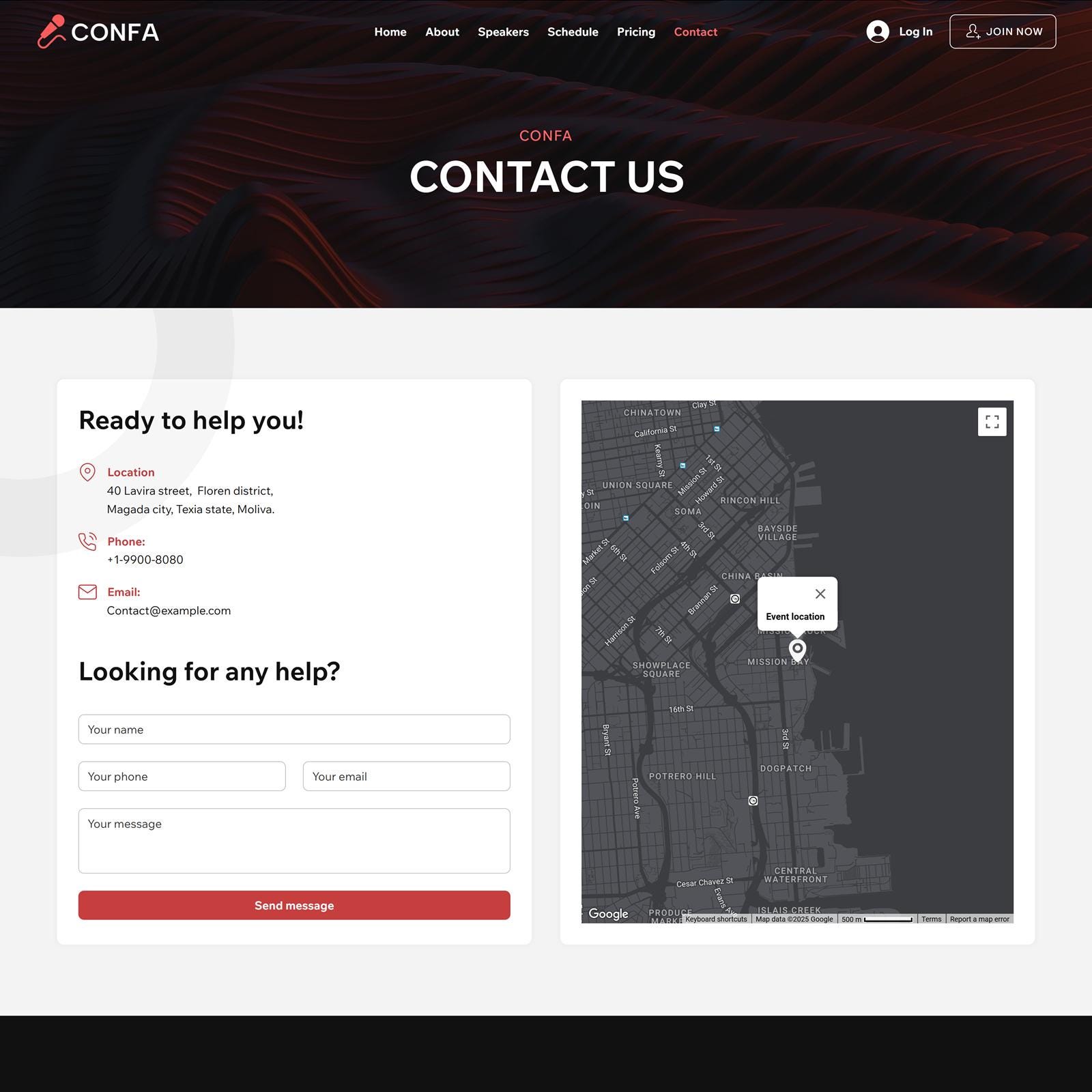 Wix Template for Conference, Seminars, Events, Training, Courses ...