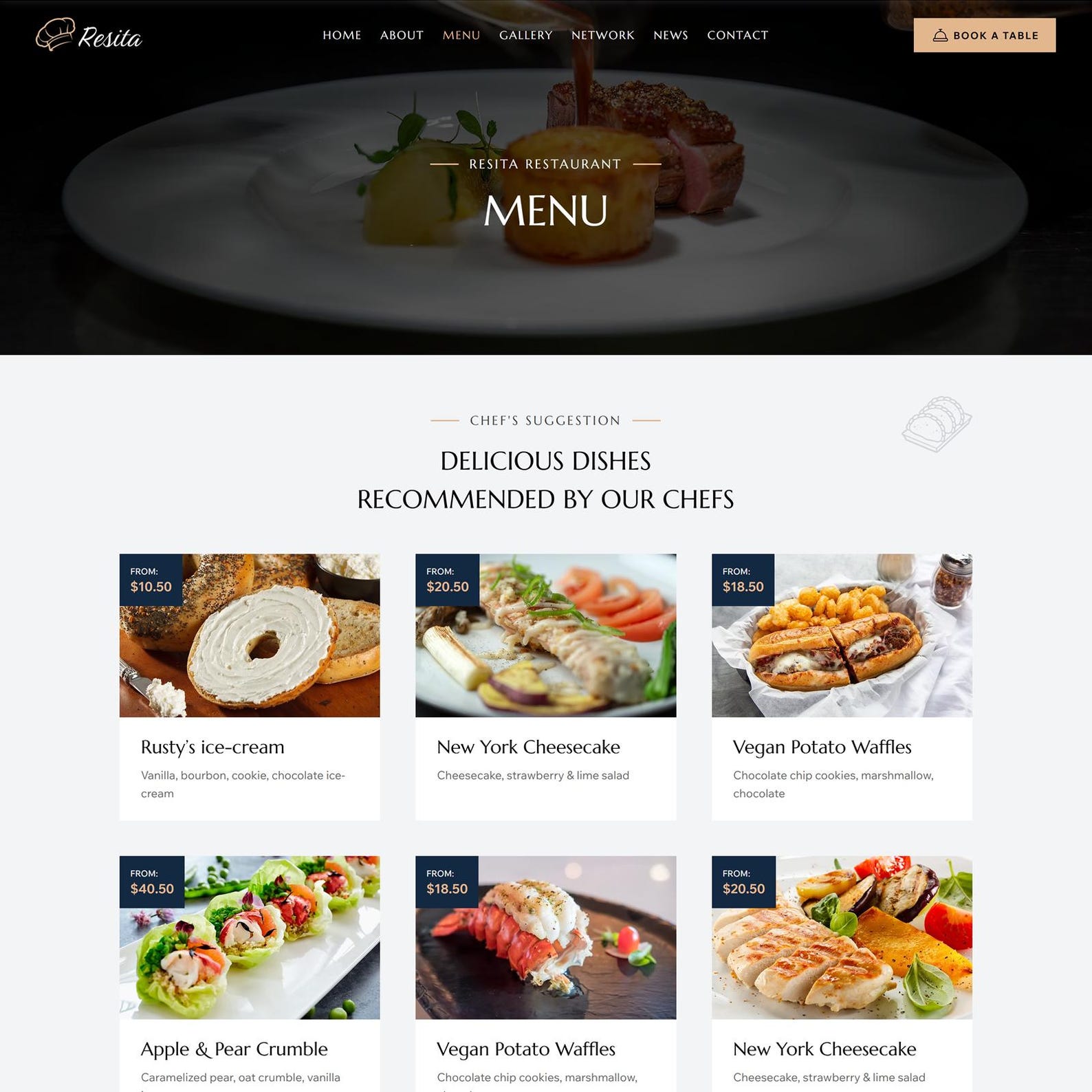 Wix Template for Restaurant, Bar and Coffee Shop | Luxury Web Design ...