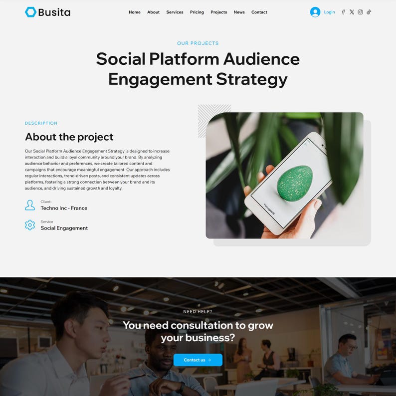Wix Template for Corporate, Business Services, SAAS | Modern & Premium ...
