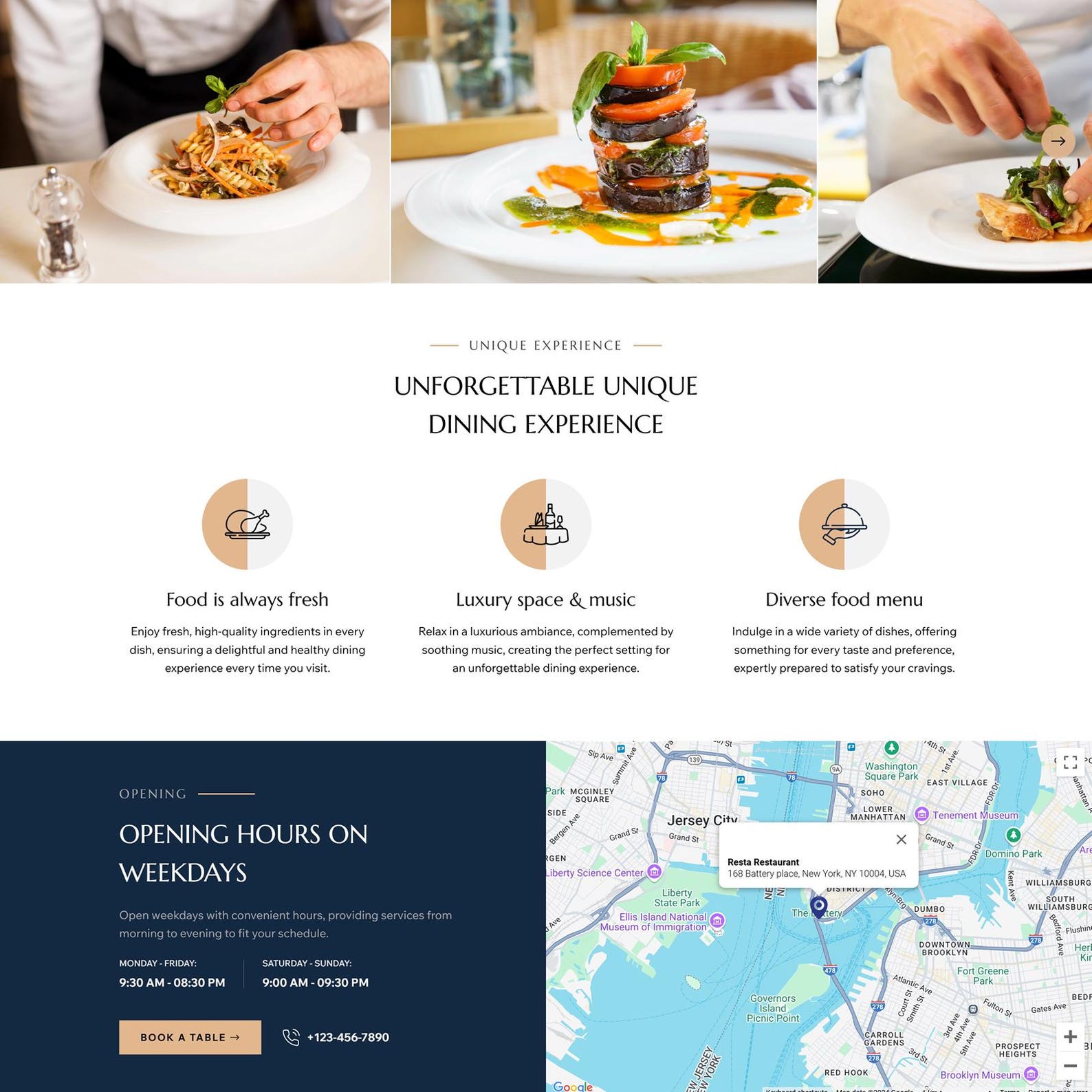 Wix Template for Restaurant, Bar and Coffee Shop | Luxury Web Design ...