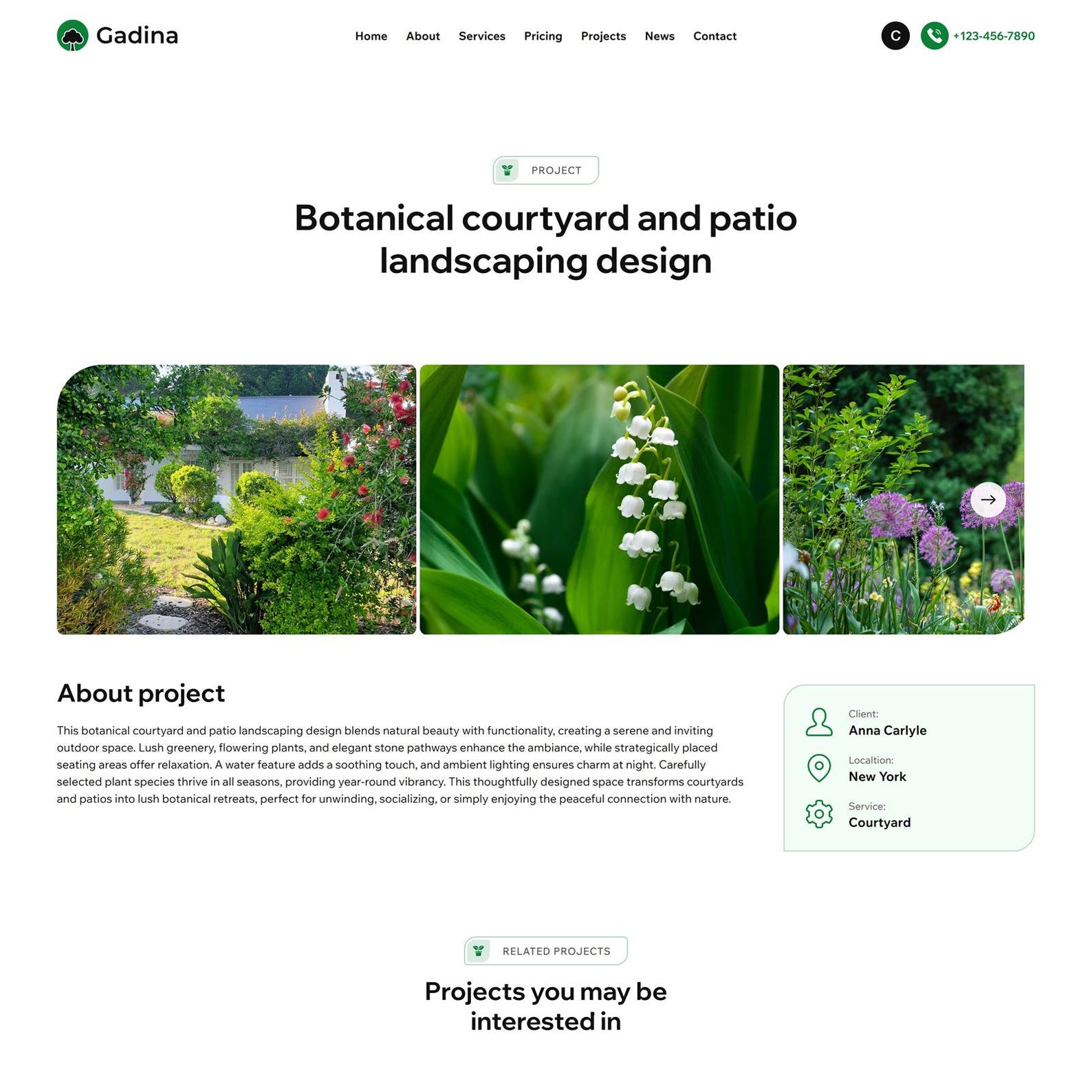 Wix Template for Landscaping, Gardening, Home Decoration Services ...