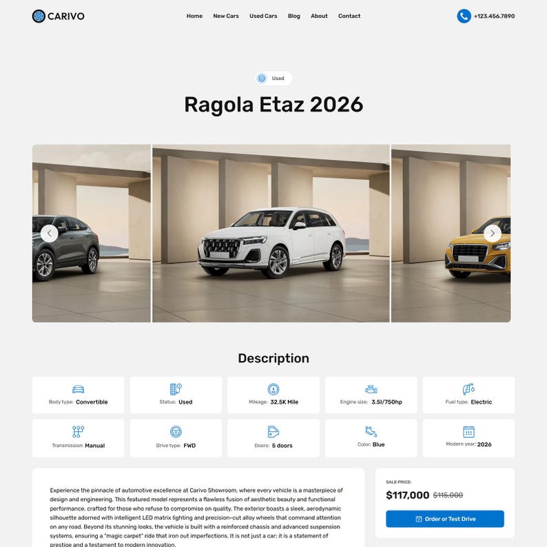 Wix Studio Template for Car Dealership & Showroom | Auto Website ...