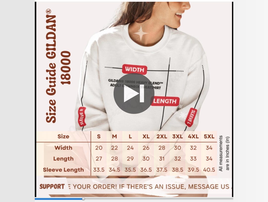 Gildan G180 Size Chart, Size Chart Mockup, Size Cchart Gildan Mockup ...
