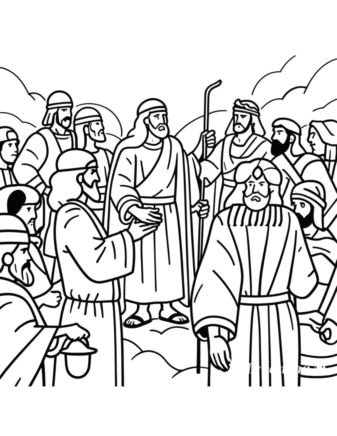 Aaron & Moses Bible Story Coloring Book: Christian Printable (PDF) - Etsy