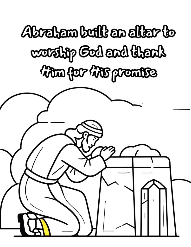 Abraham Bible Story Coloring Pages for Kids Christian Printable ...