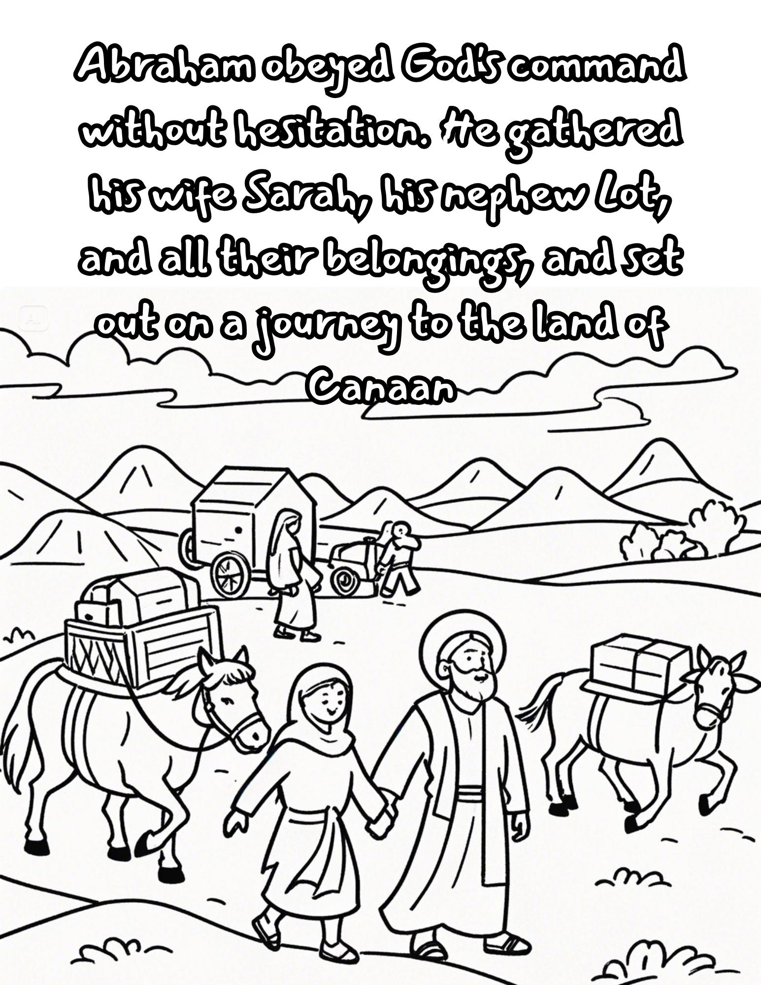 Abraham Bible Story Coloring Pages for Kids Christian Printable ...