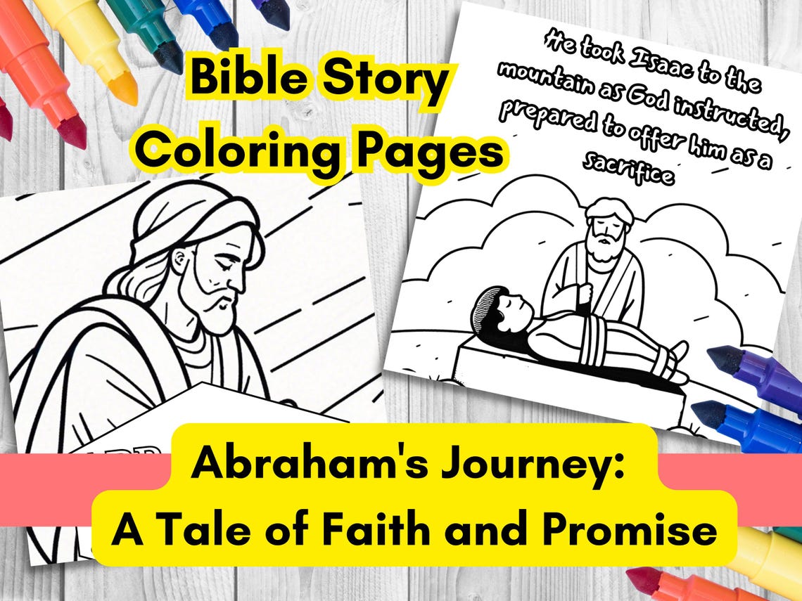 Abraham Bible Story Coloring Pages for Kids Christian Printable ...