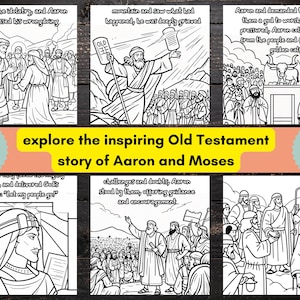 Aaron & Moses Bible Story Coloring Book: Christian Printable (PDF) - Etsy