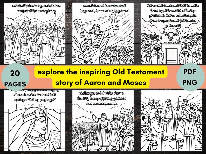 Aaron- Bible Story Coloring Page for Kids Christian Printable Coloring ...