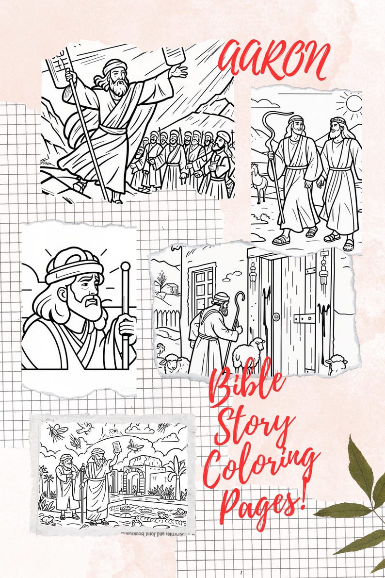 Aaron- Bible Story Coloring Page for Kids Christian Printable Coloring ...