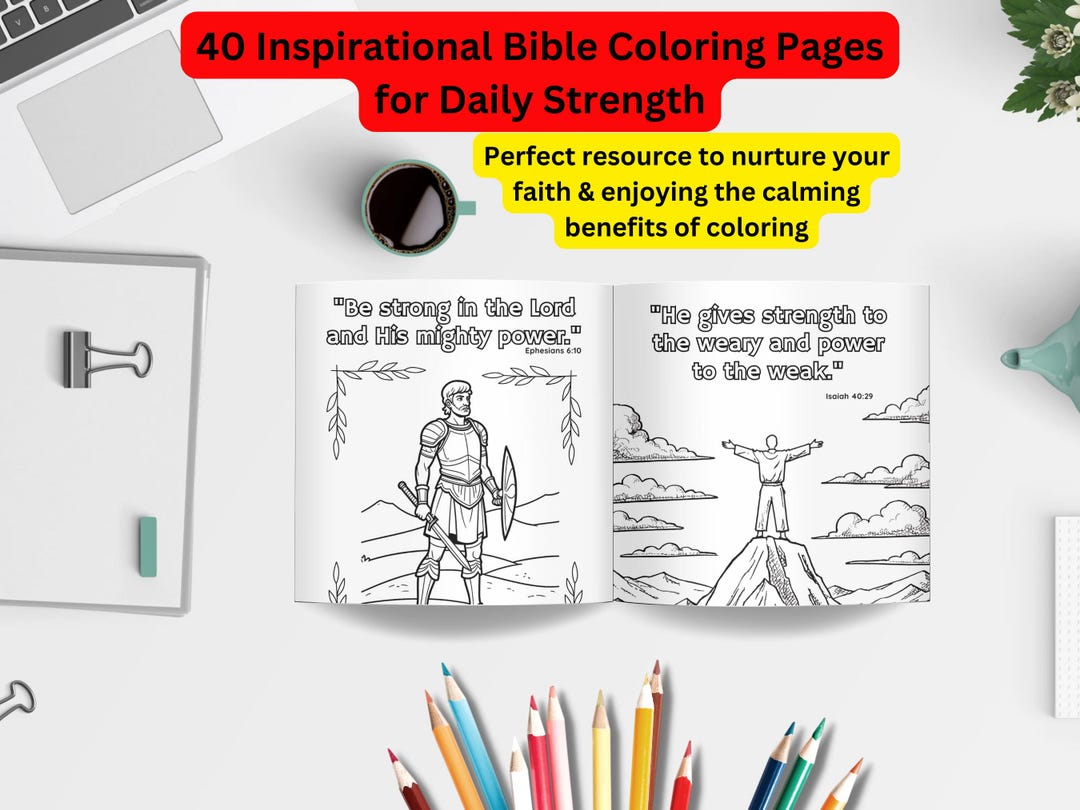 40 Inspirational Bible Coloring Pages for Daily Strength. Perfect ...