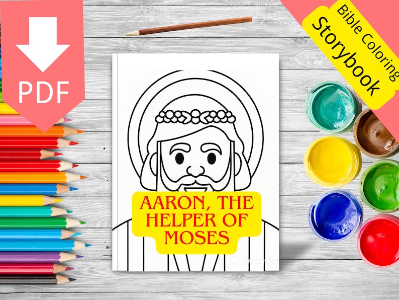 Aaron- Bible Story Coloring Page for Kids Christian Printable Coloring ...