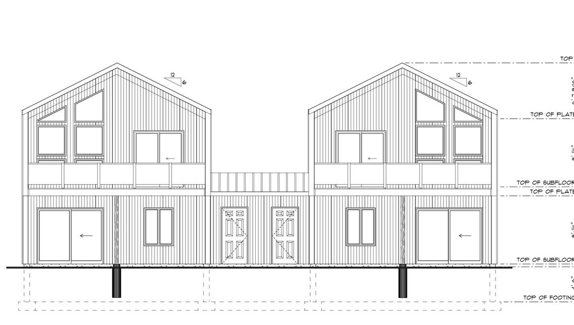 Modern Duplex House Plans W/ Stamped Engineered Drawings - Etsy