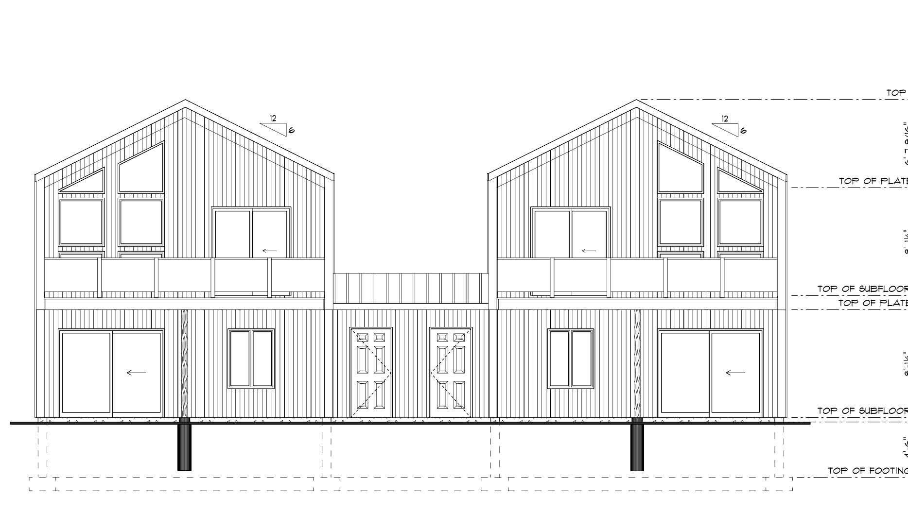 Modern Duplex House Plans W/ Stamped Engineered Drawings - Etsy