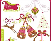 Items similar to Traditional Christmas Clip Art Set - Instant Download ...