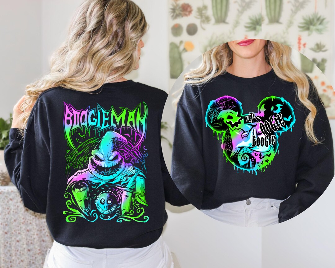 Let’s Oogie Boogie Sweashirt, Boogie Man Shirt, Neon Halloween Disney ...