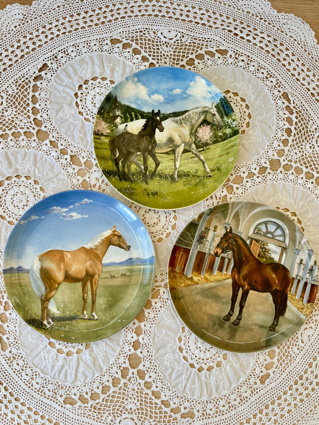 Spode Limited Edition Horse Plates Set of 3 by Susie Whitcombe - Etsy