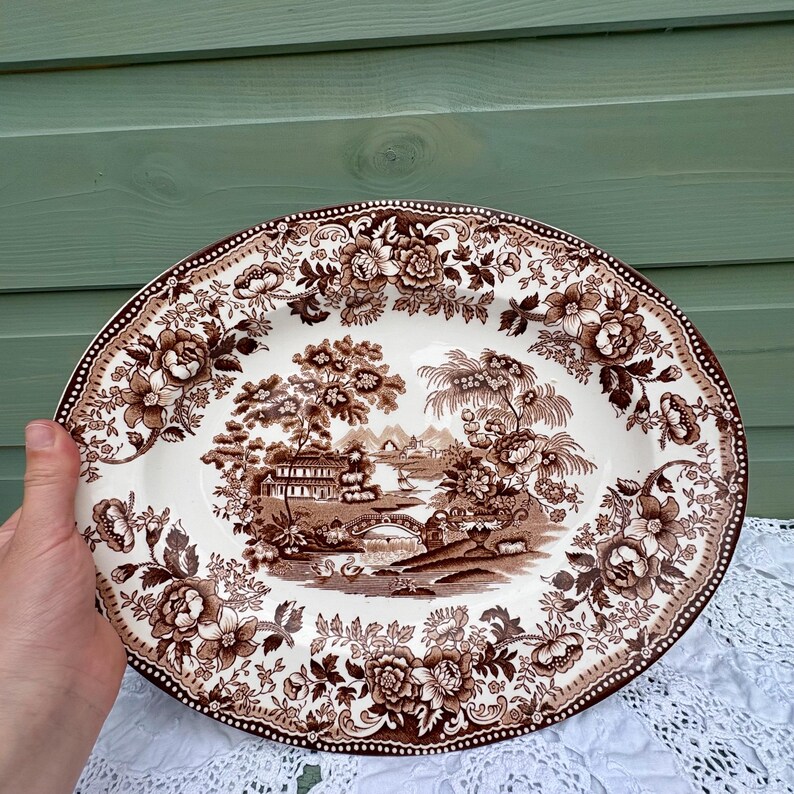 Vintage Alfred Meakin Tonquin Plates, English Transferware 1950s, 36cm ...
