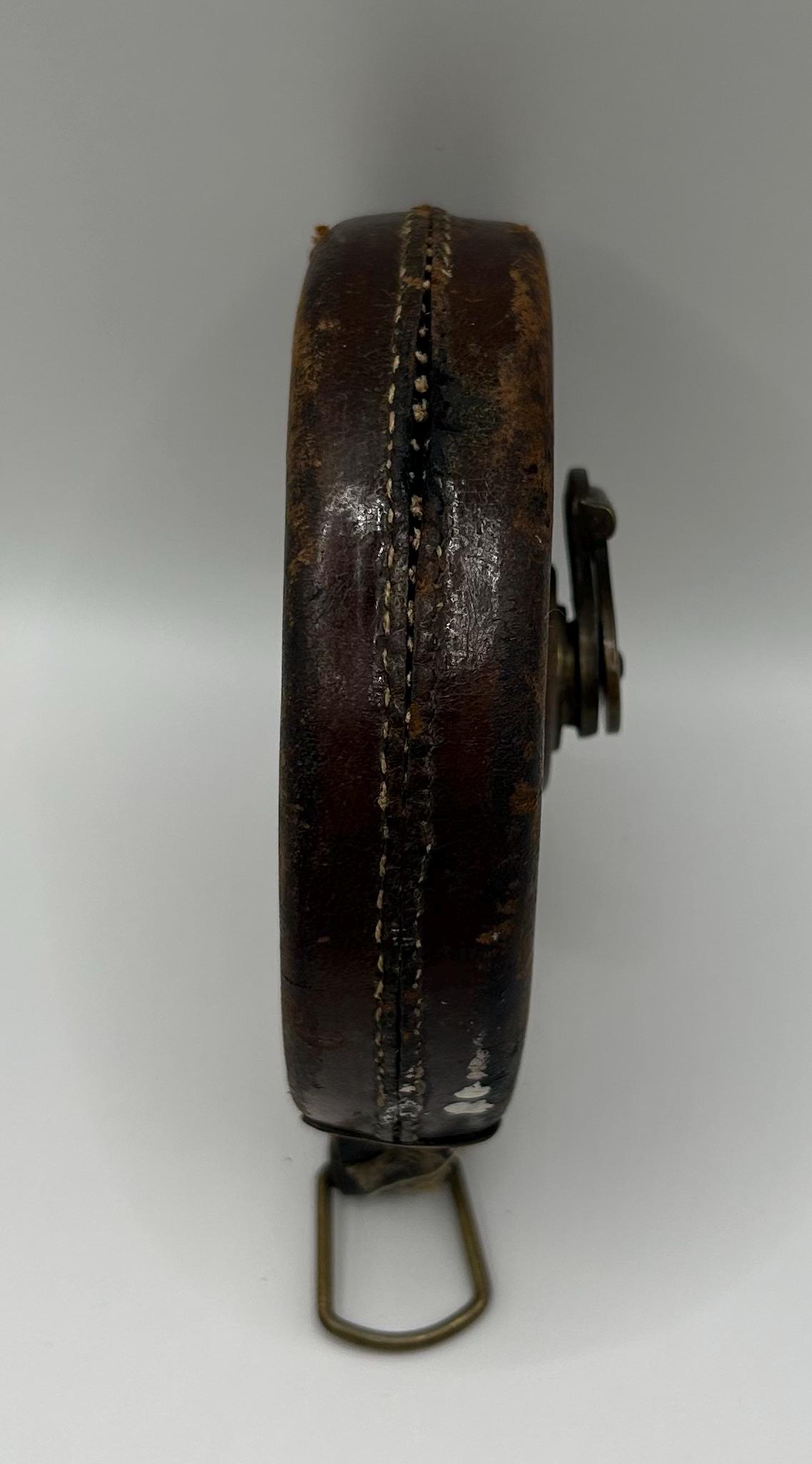 Antique Tape Measure in Leather Wrapped and Made From Cloth Tape ...