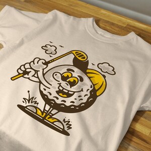 Golf Ball Character Holding a Golf Stick - Etsy