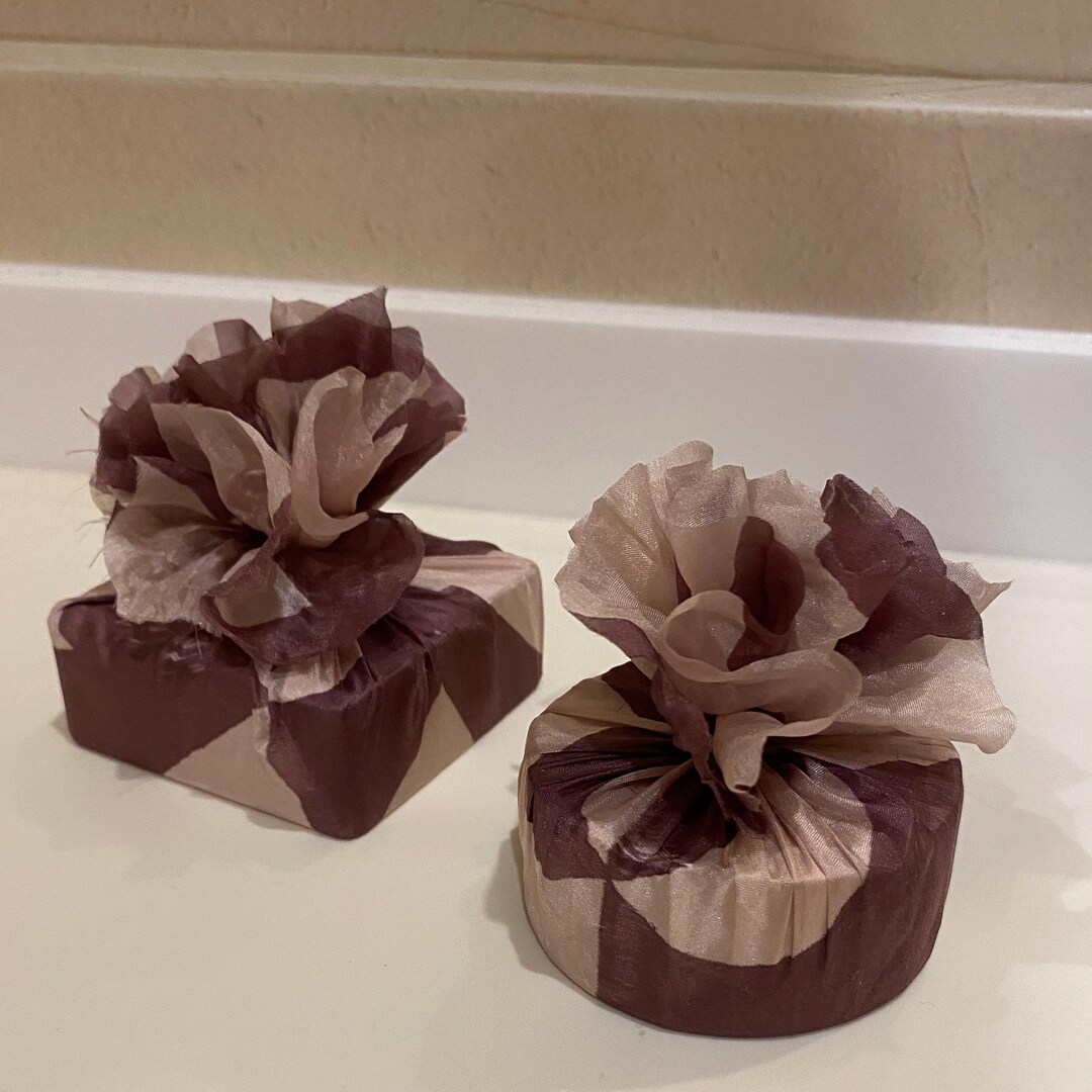 Pure 100% Olive Oil Soap Set Wrapped in Silk Fabric, Luxury Guest Soap ...