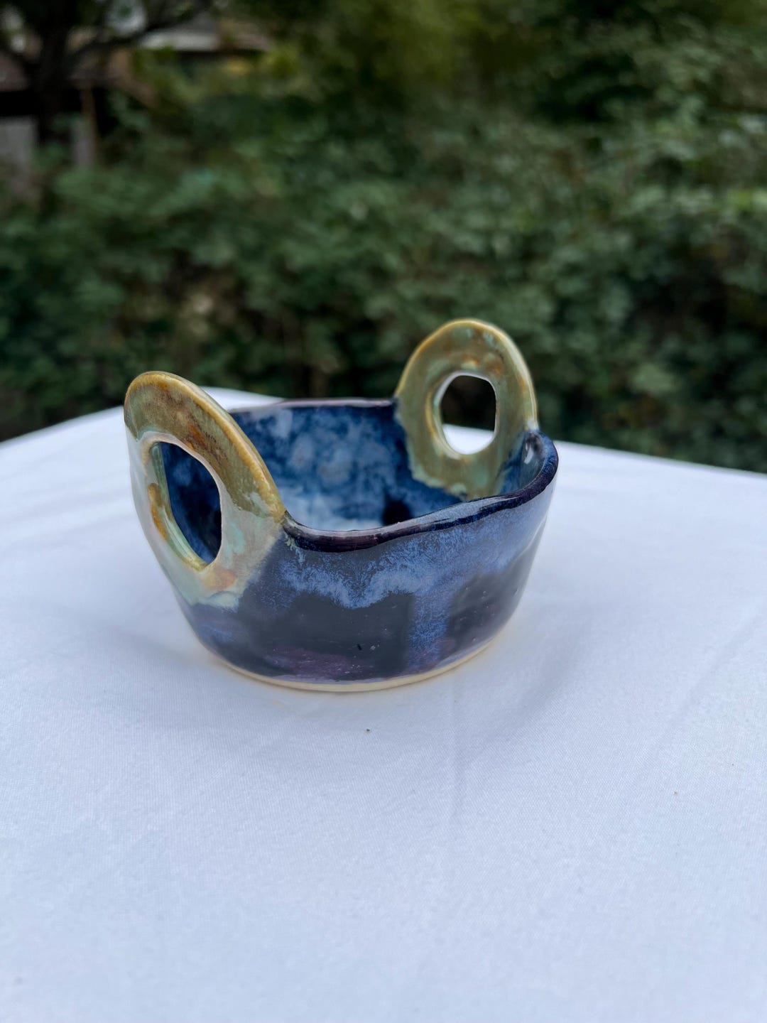 Handmade Ceramic Bowl With Double Handles - Etsy