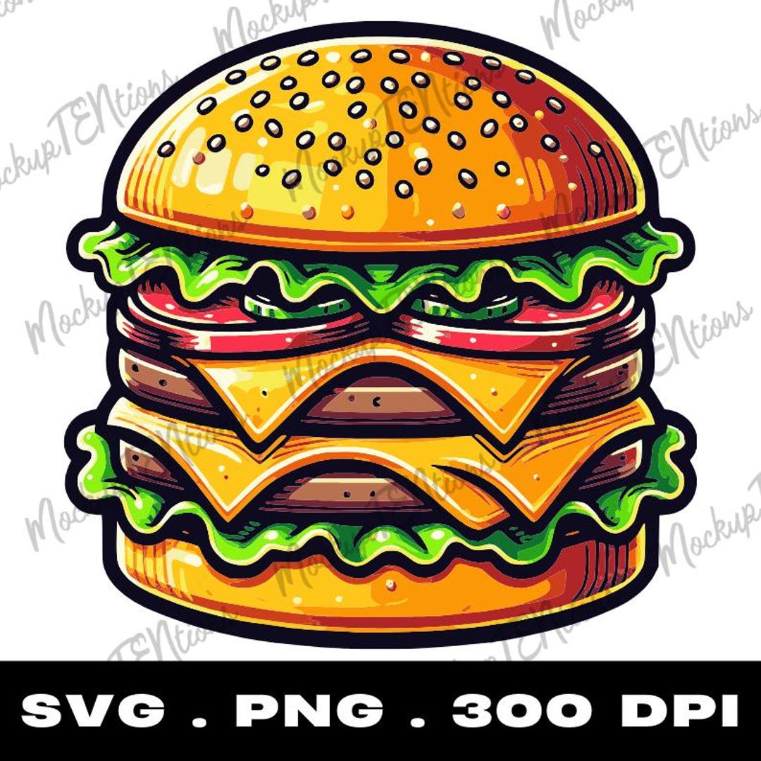 Cheeseburger SVG, Hamburger SVG, Hamburger PNG Clipart, Fast Food ...