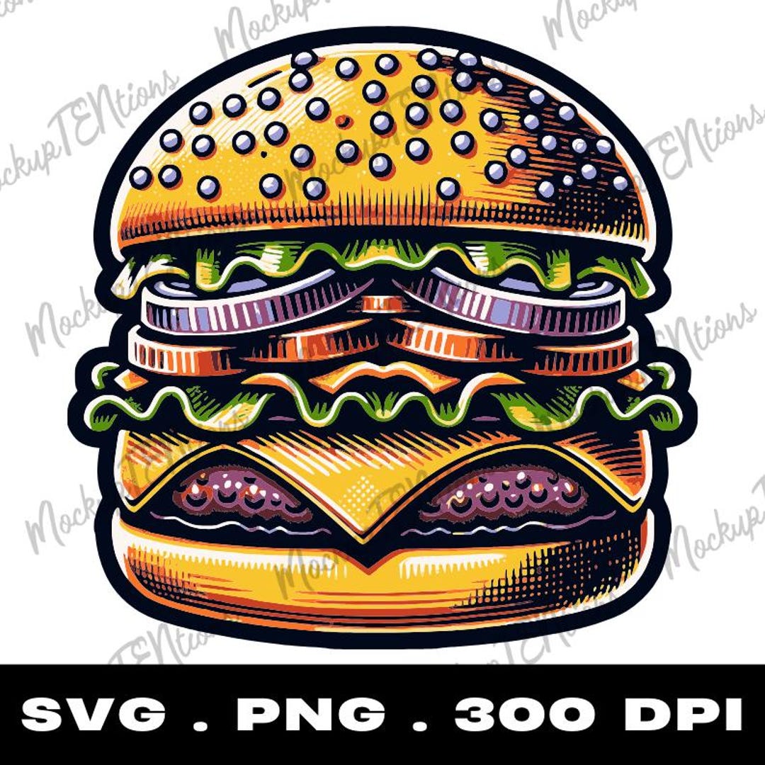 Cheeseburger SVG, Hamburger SVG, Hamburger PNG Clipart, Fast Food ...