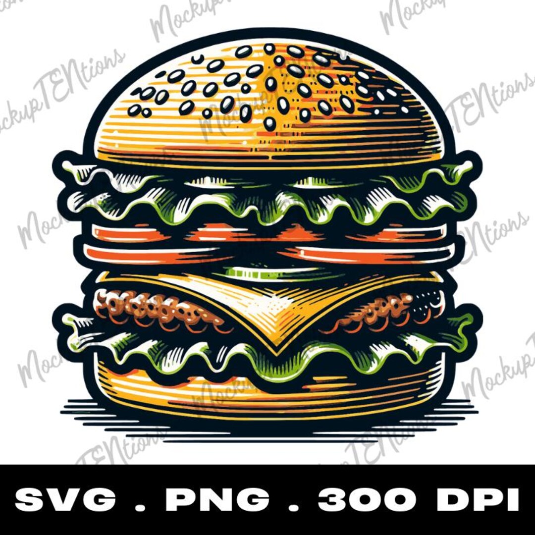 Cheeseburger SVG, Hamburger SVG, Hamburger PNG Clipart, Fast Food ...
