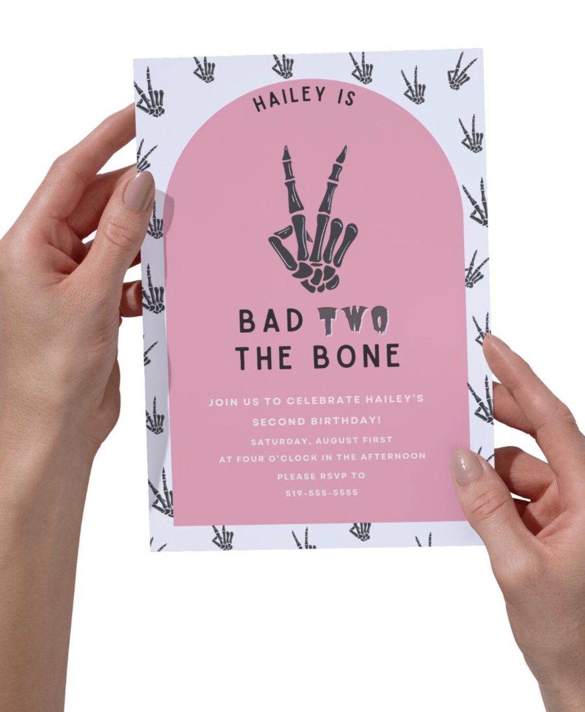 Bad TWO the Bone Birthday Package, 2 Year Old Birthday Invitation and ...