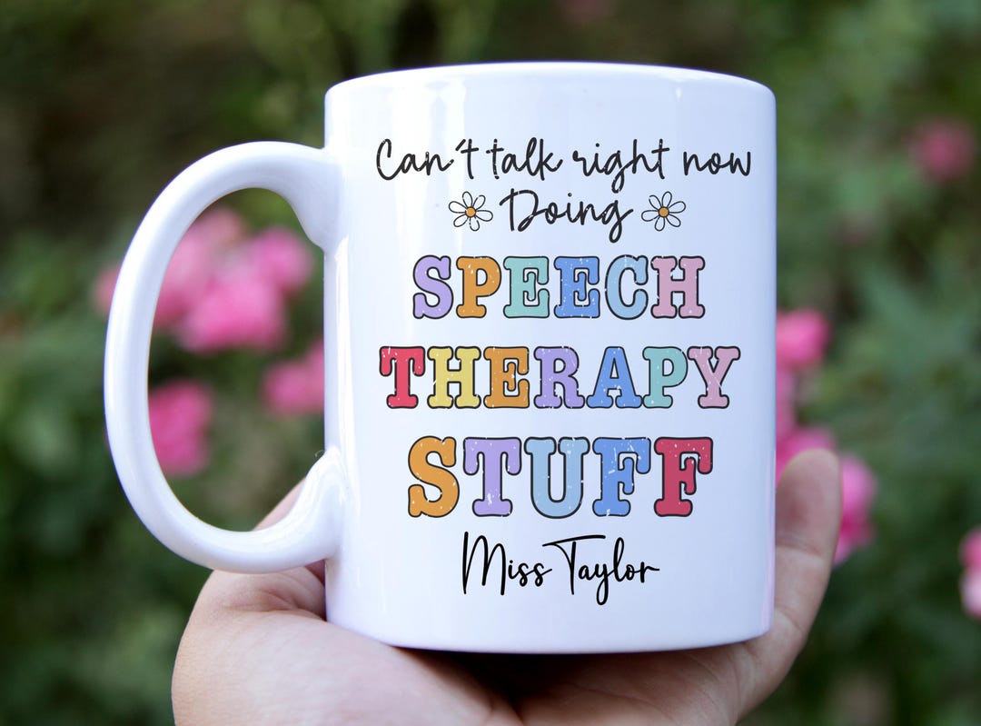 Speech Therapy Mug Custom Name SLP Coffee Cup Personalized Speech ...