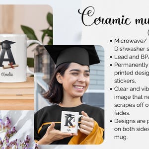 Personalized Graduation Mug With Name, Custom Grad Gift Bachelor ...