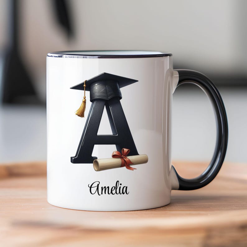 Personalized Graduation Mug With Name, Custom Grad Gift Bachelor ...