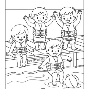 Water Safety Coloring Book: AR Messages, Fun Facts & Trivia - Etsy
