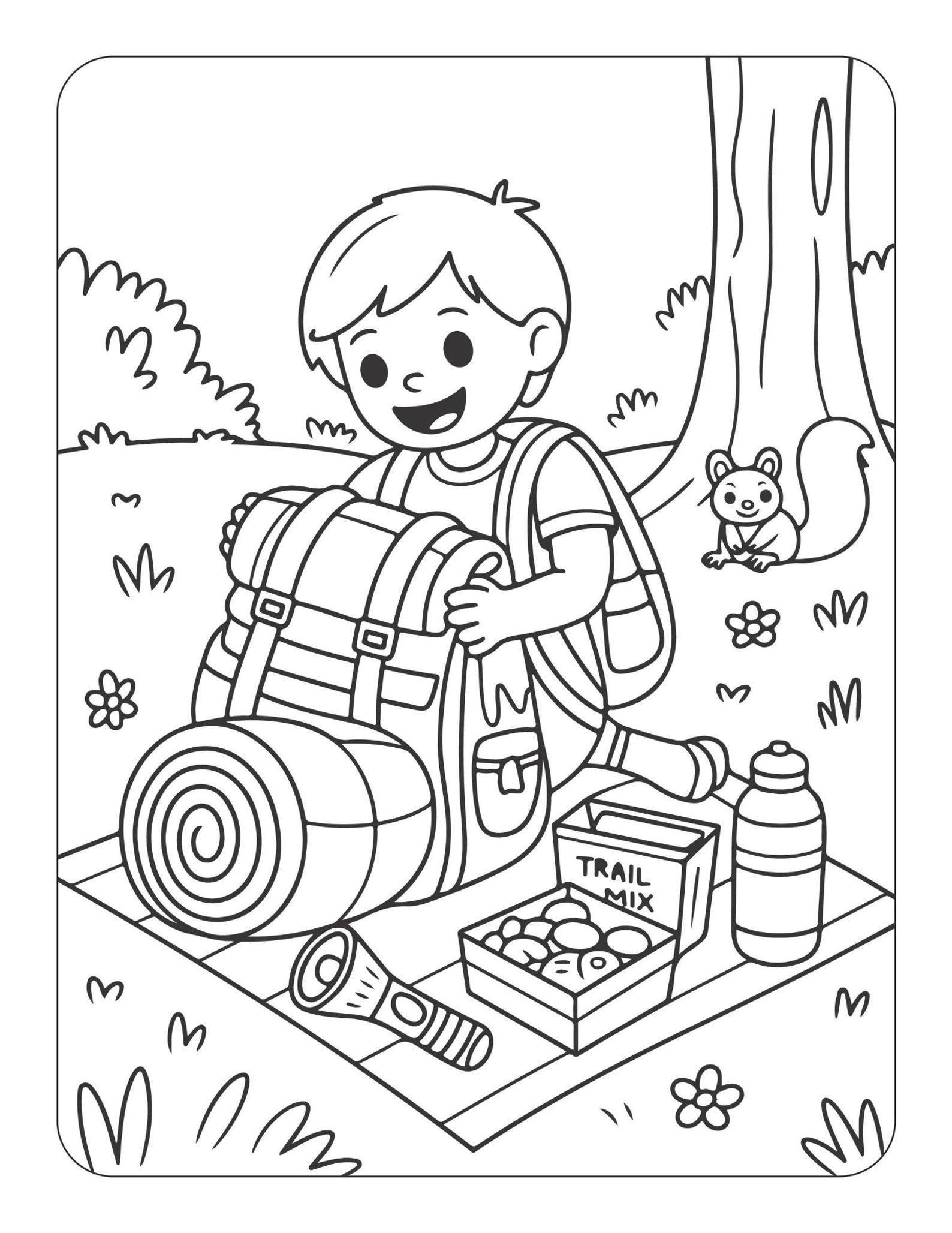 Camp Out! A Coloring and Activity Adventure Book: With AR Messages, Fun ...