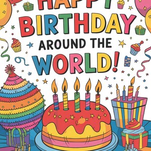 Celebrate Birthdays Around the World Coloring and Activity Book - Etsy
