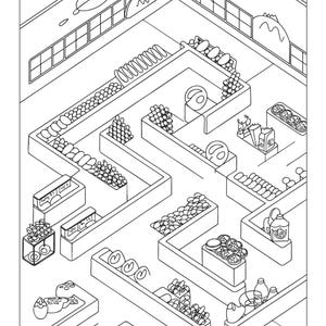 Supermarket Adventure Coloring and Activity Book: With Fun Facts, Math ...
