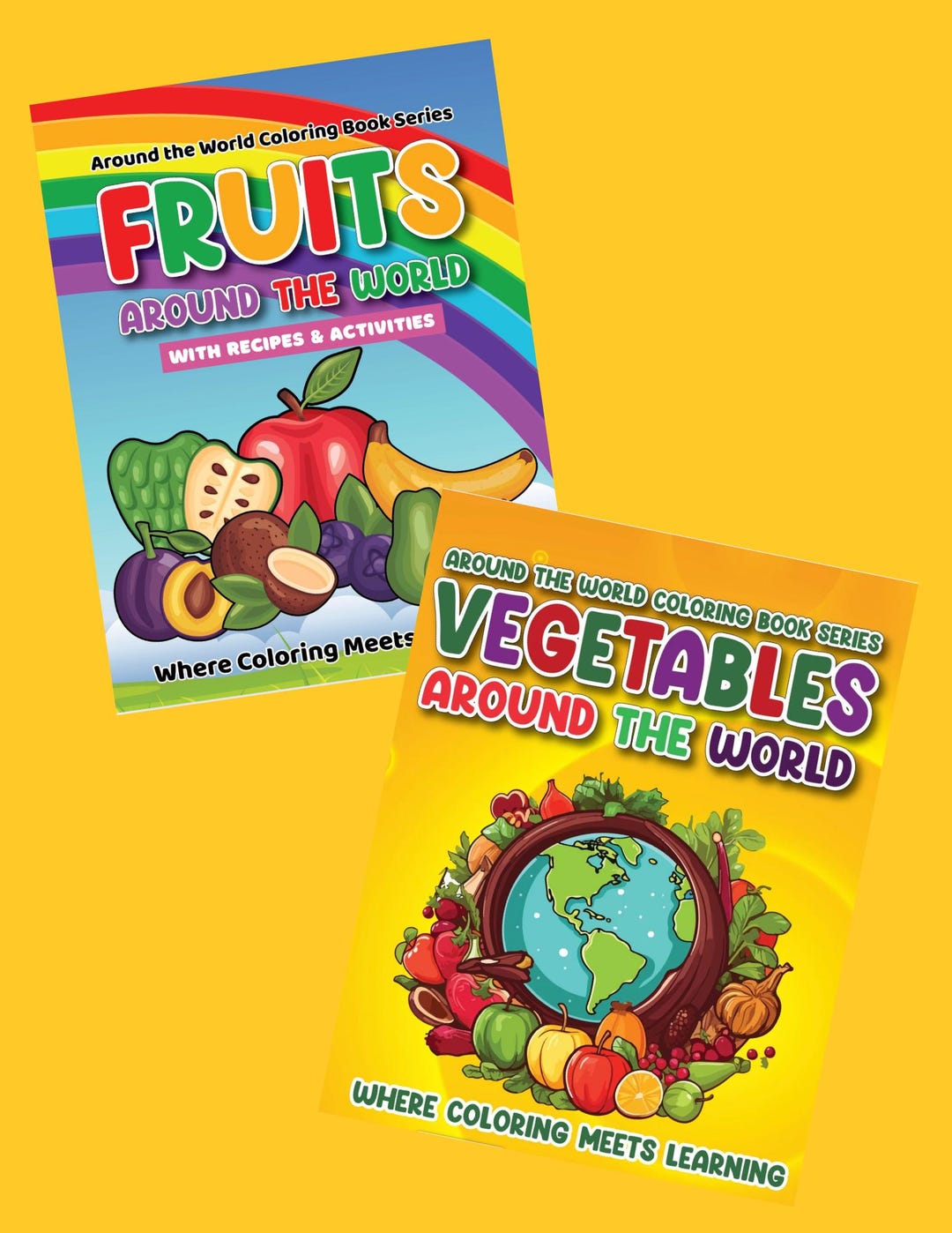 Bundle: Vegetables and Fruits Around the World Coloring and Activity ...