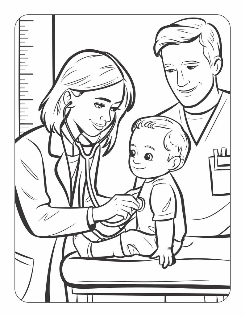 Play and Learn at the Doctor’s Office Coloring and Activity Book - Etsy