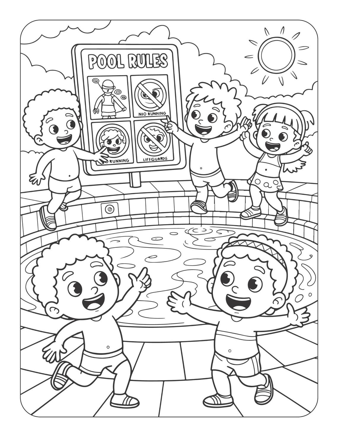 Water Safety Coloring Book: AR Messages, Fun Facts & Trivia - Etsy