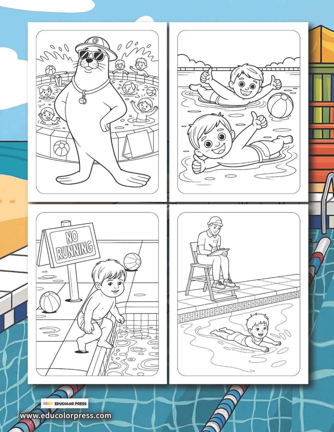 Water Safety Coloring Book: AR Messages, Fun Facts & Trivia - Etsy