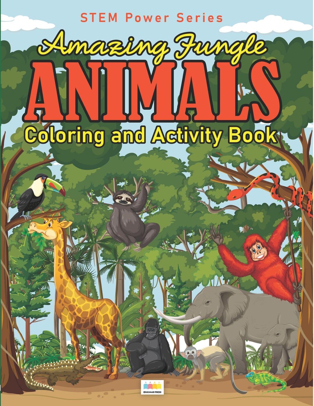 Jungle Animals Coloring and Activity Book: Fun Facts, Grades 1-3 - Etsy