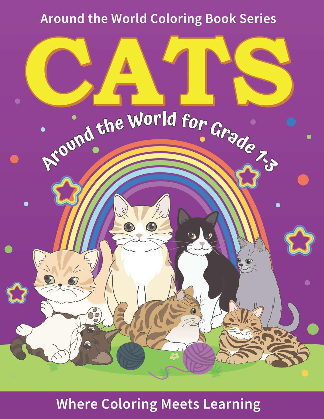 Cats Around the World Coloring Book: Grades 1-3 Activity Book - Etsy