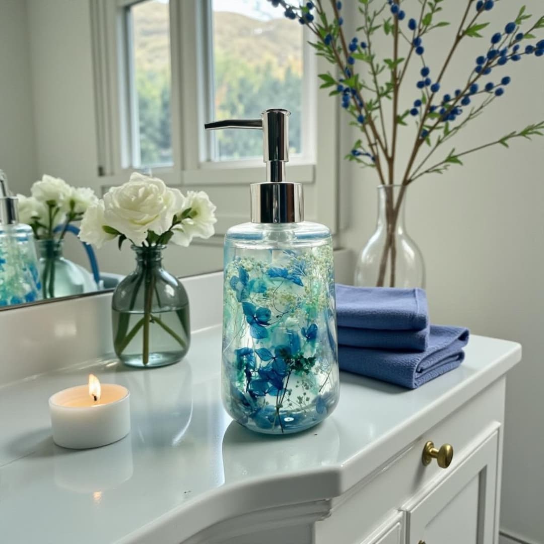 Dried Flower Resin Diffuser: Unique Floral Design With Stone Accents - Etsy
