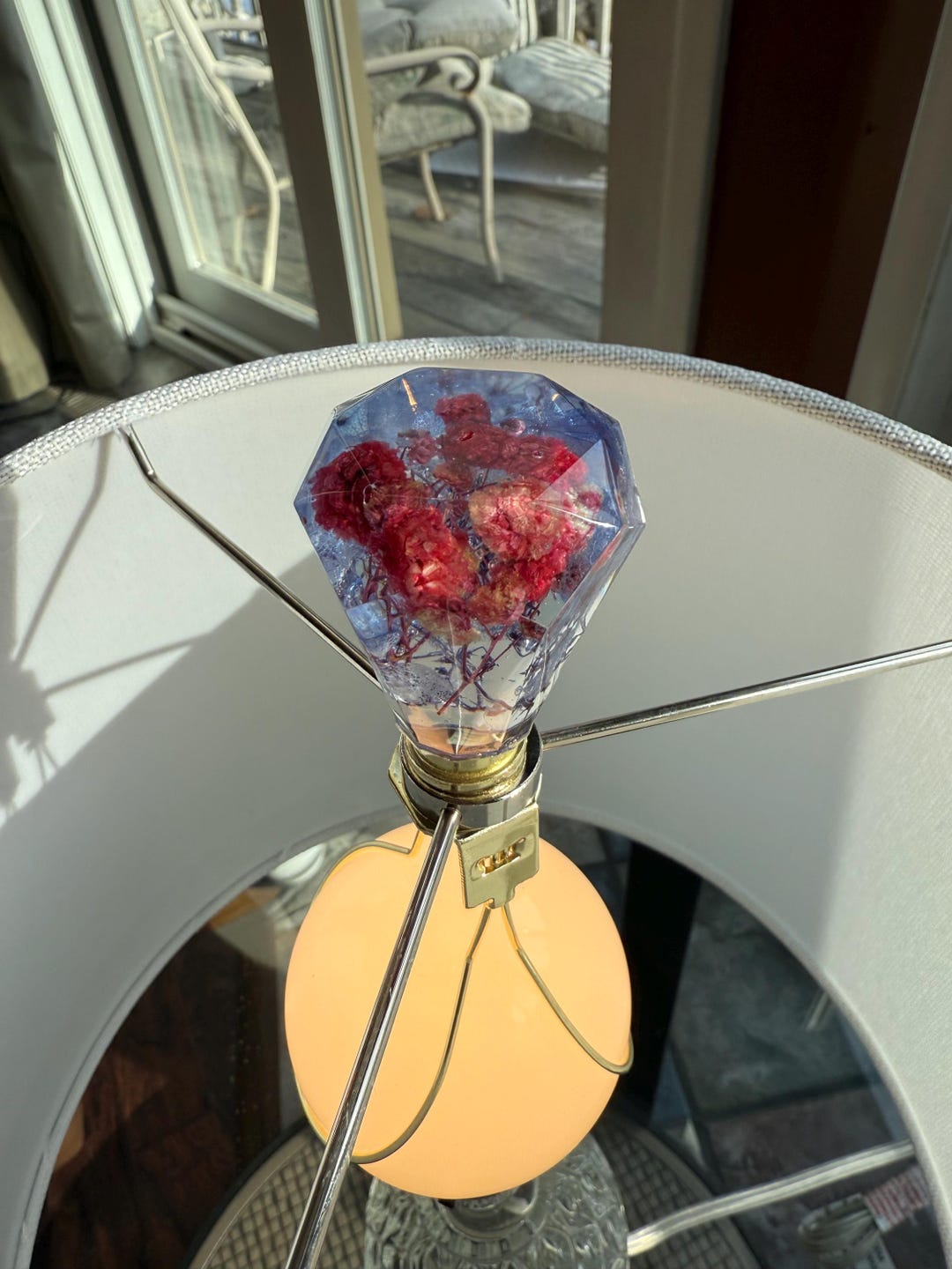 Finial, Lamp Finial, Lamp Shade Finial, Floral Finial, Home Decor ...