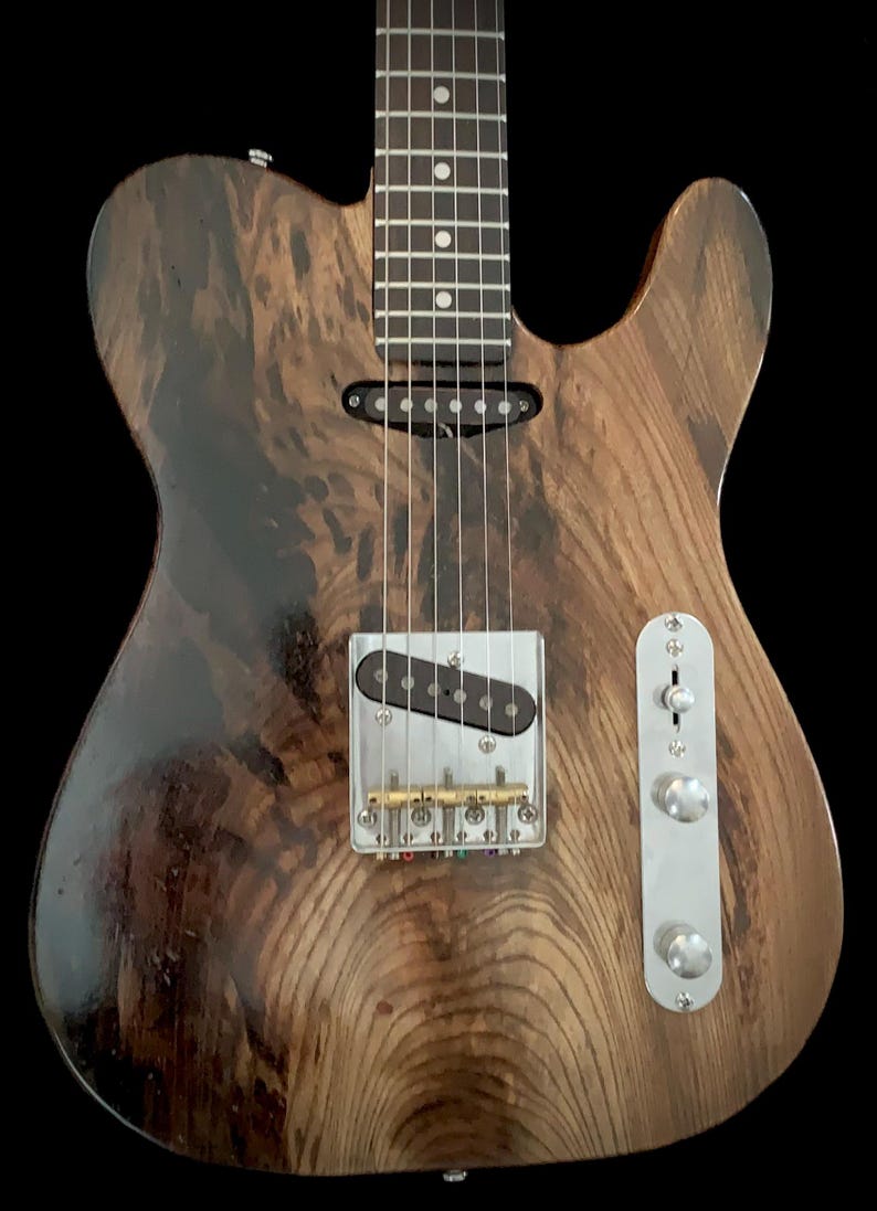 Custom Handmade Electric Guitar From A Wee Black Dug Guitars - Natural ...
